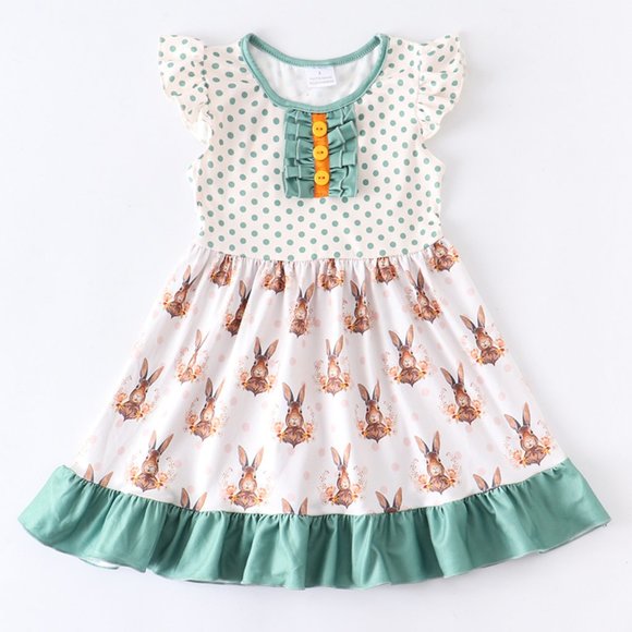 Dresses | Easter Bunny Peter Rabbit Girls Sleeveless Ruffle Dress ...